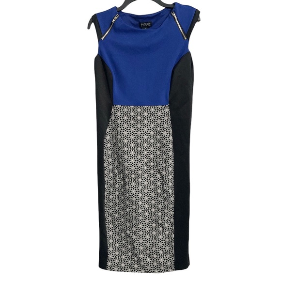 Enfocus Studio | Dresses | Enfocus Studio Blue And Black Floral Dress ...